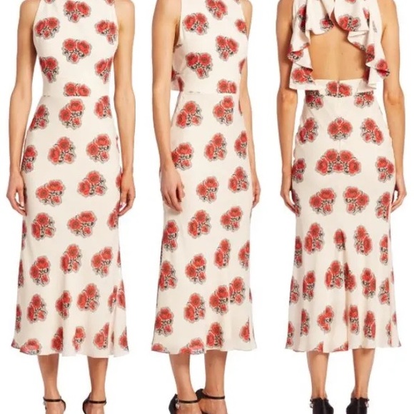 Alexander McQueen | Dresses | Alexander Mcqueen Silk Poppy Print Dress ...